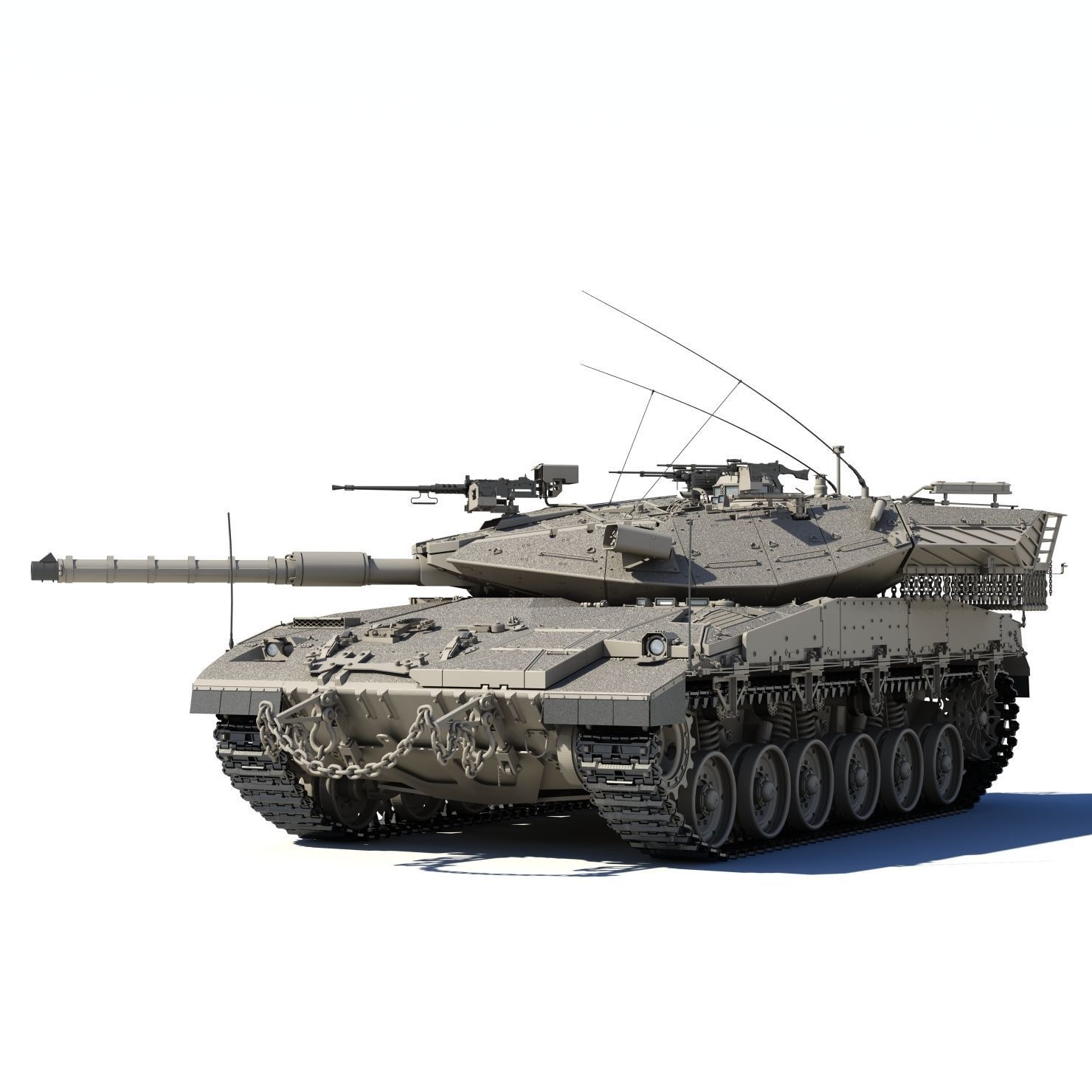 Merkava Mk2D 3D model animated | CGTrader