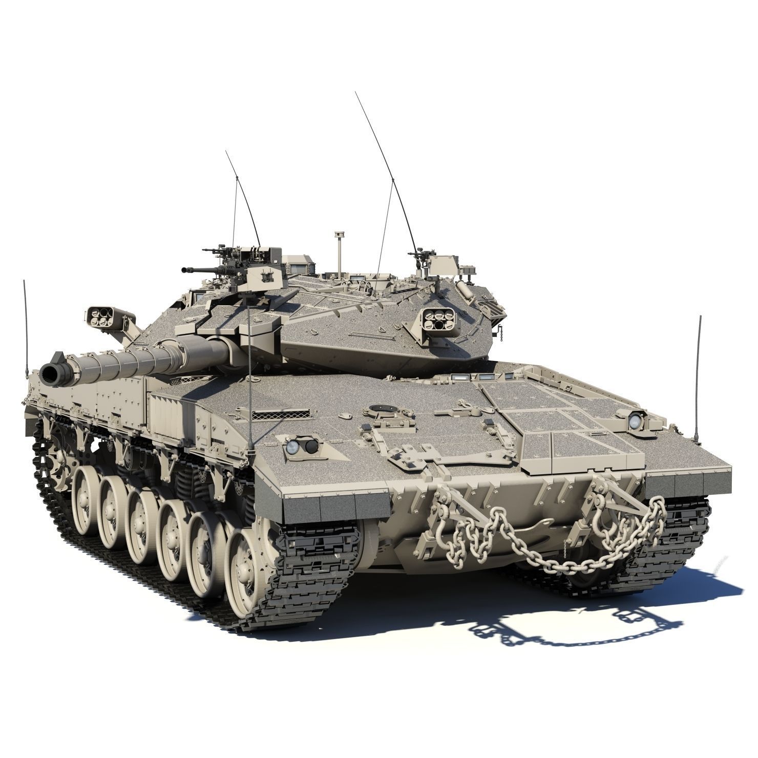 Merkava Mk2D 3D model animated | CGTrader