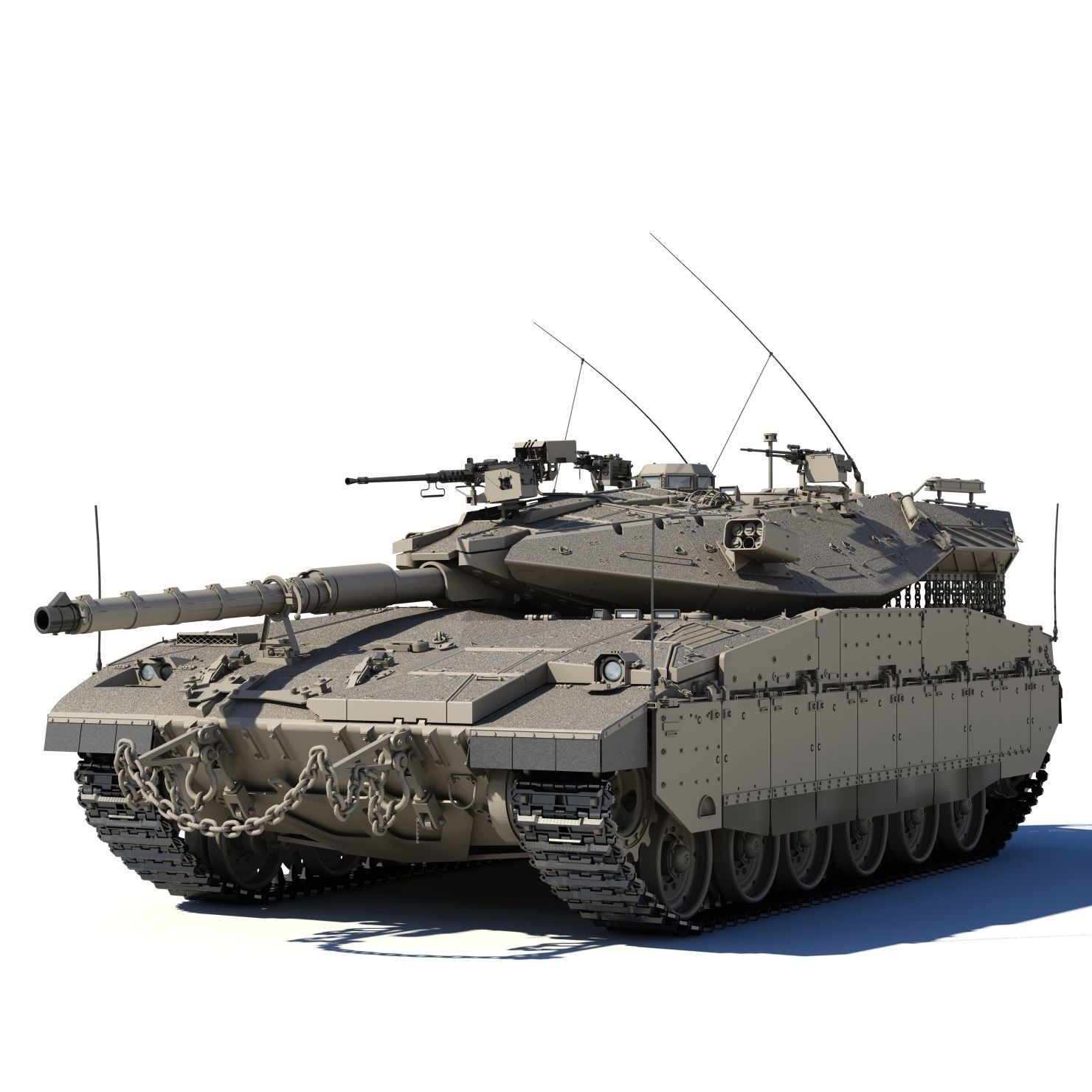 Merkava Mk2D 3D model animated | CGTrader