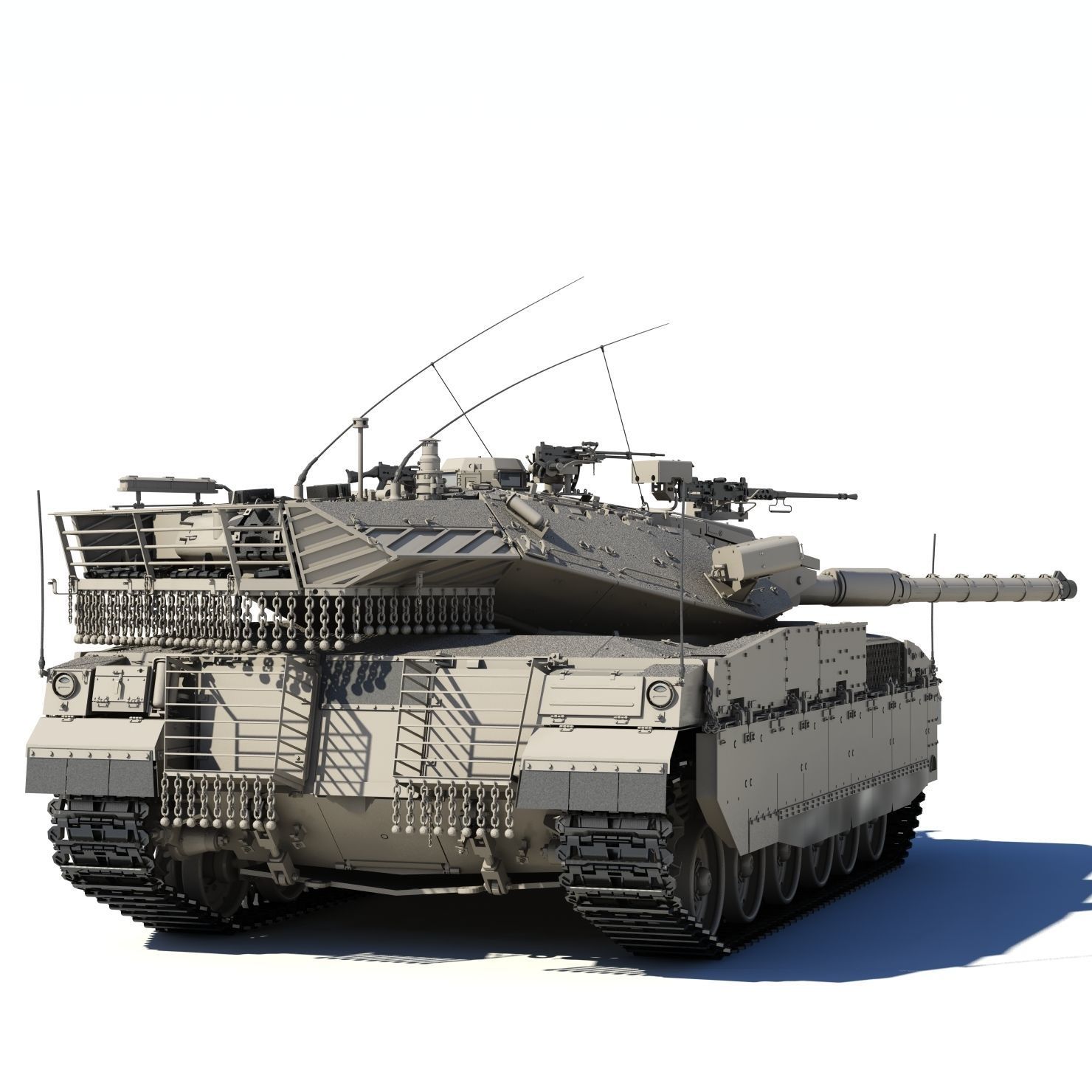 Merkava Mk2D 3D model animated | CGTrader