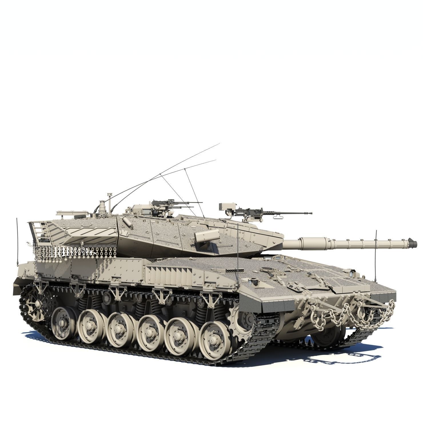 Merkava Mk2D 3D model animated | CGTrader