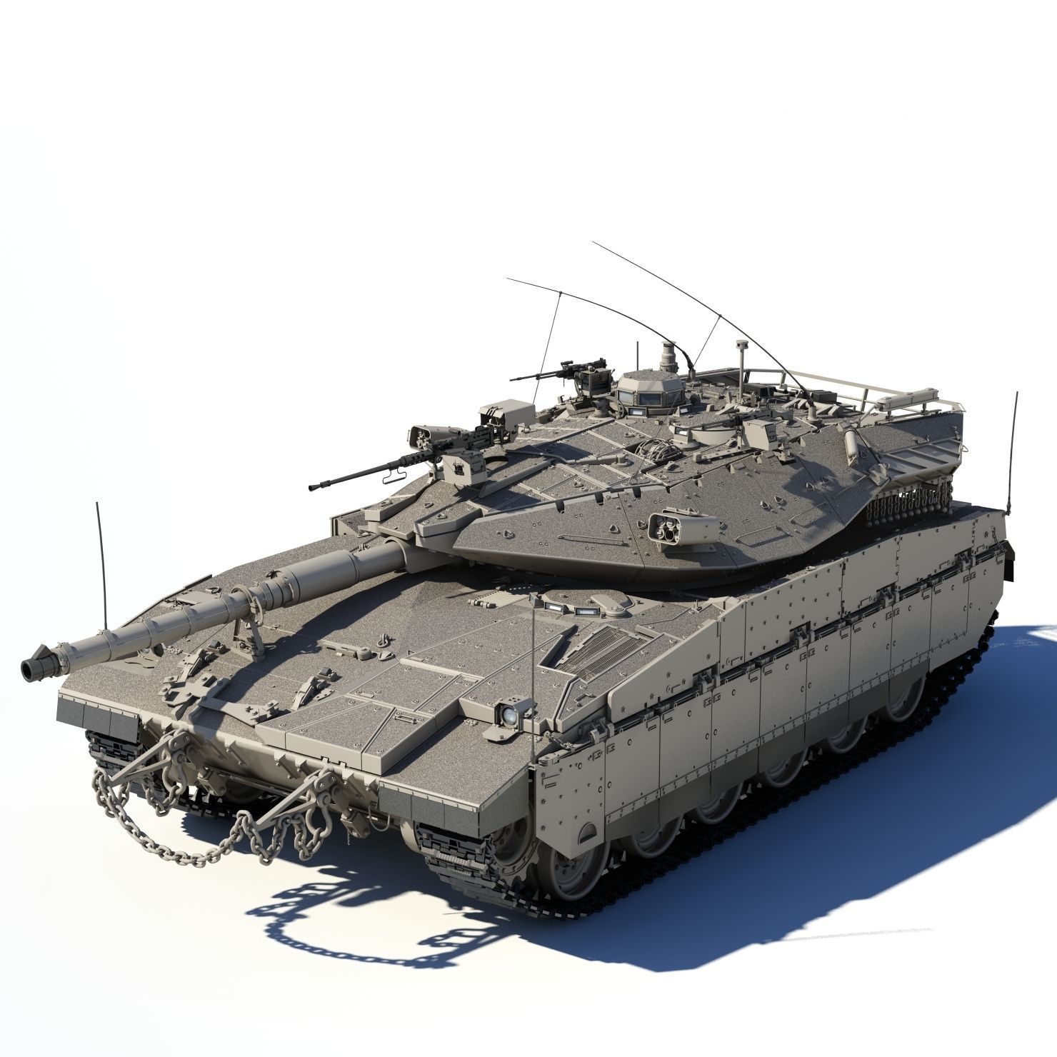 Merkava Mk2D 3D model animated | CGTrader