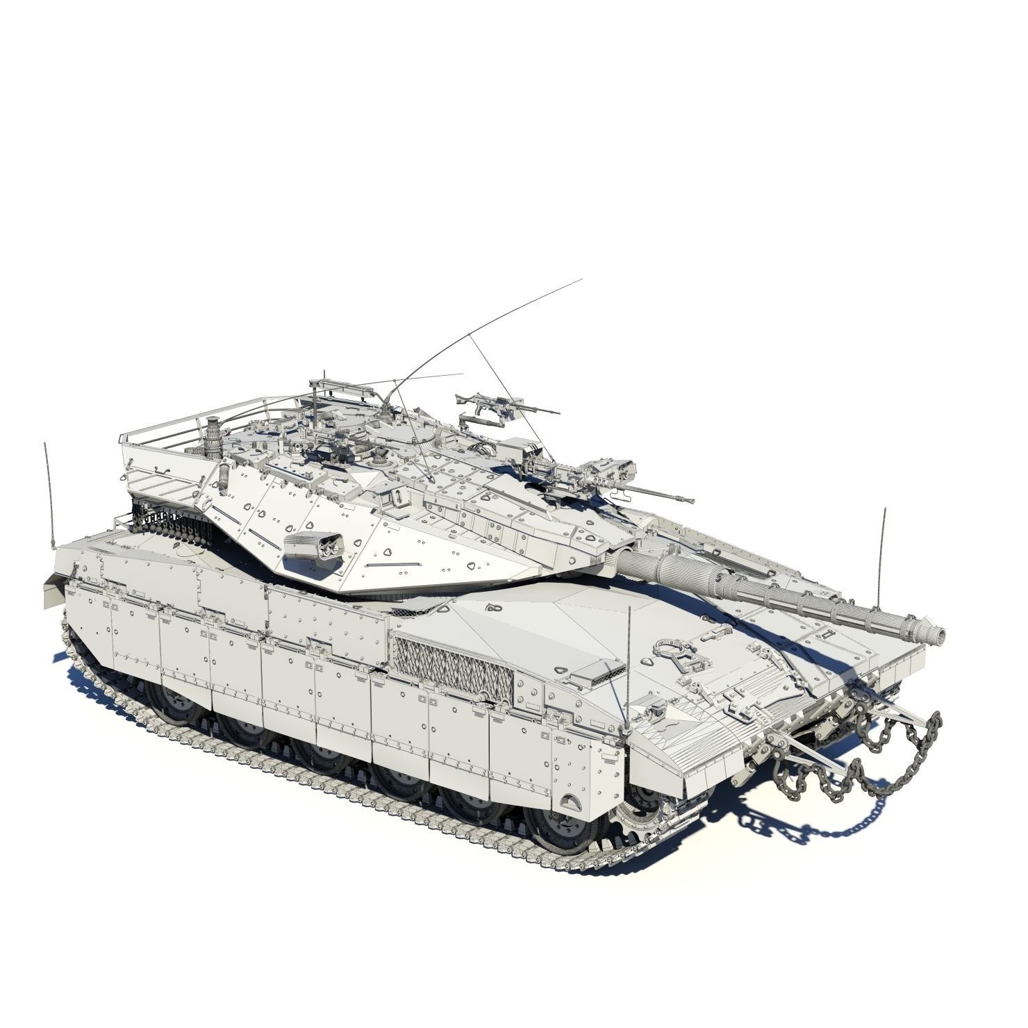 Merkava Mk2D 3D model animated | CGTrader