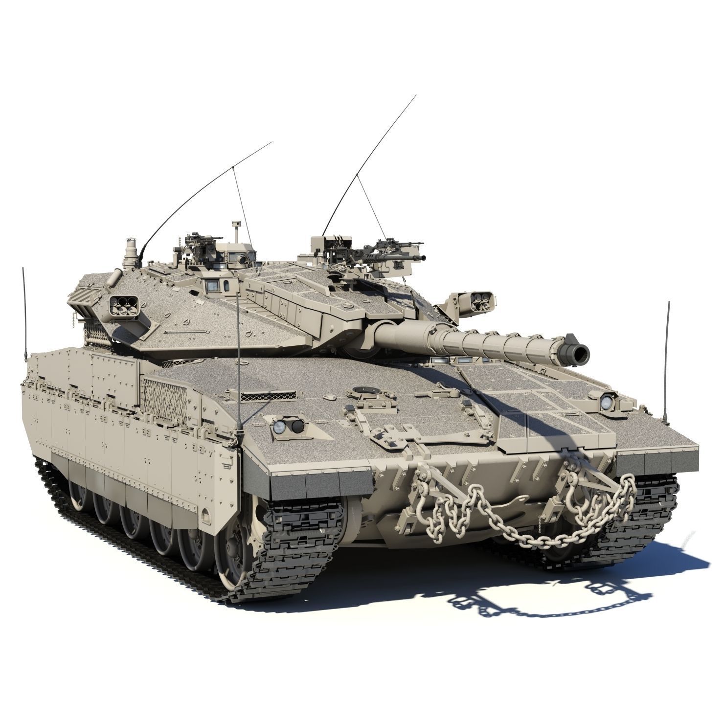Merkava Mk2D 3D model animated | CGTrader