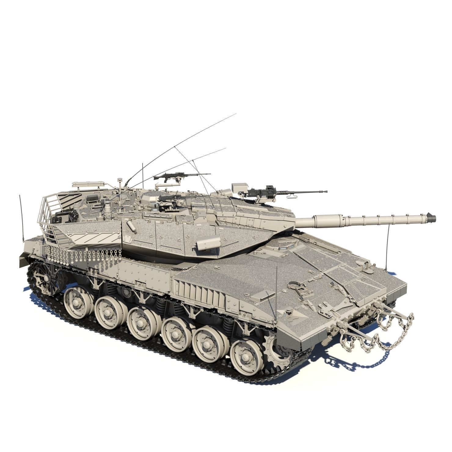 Merkava Mk2D 3D model animated | CGTrader