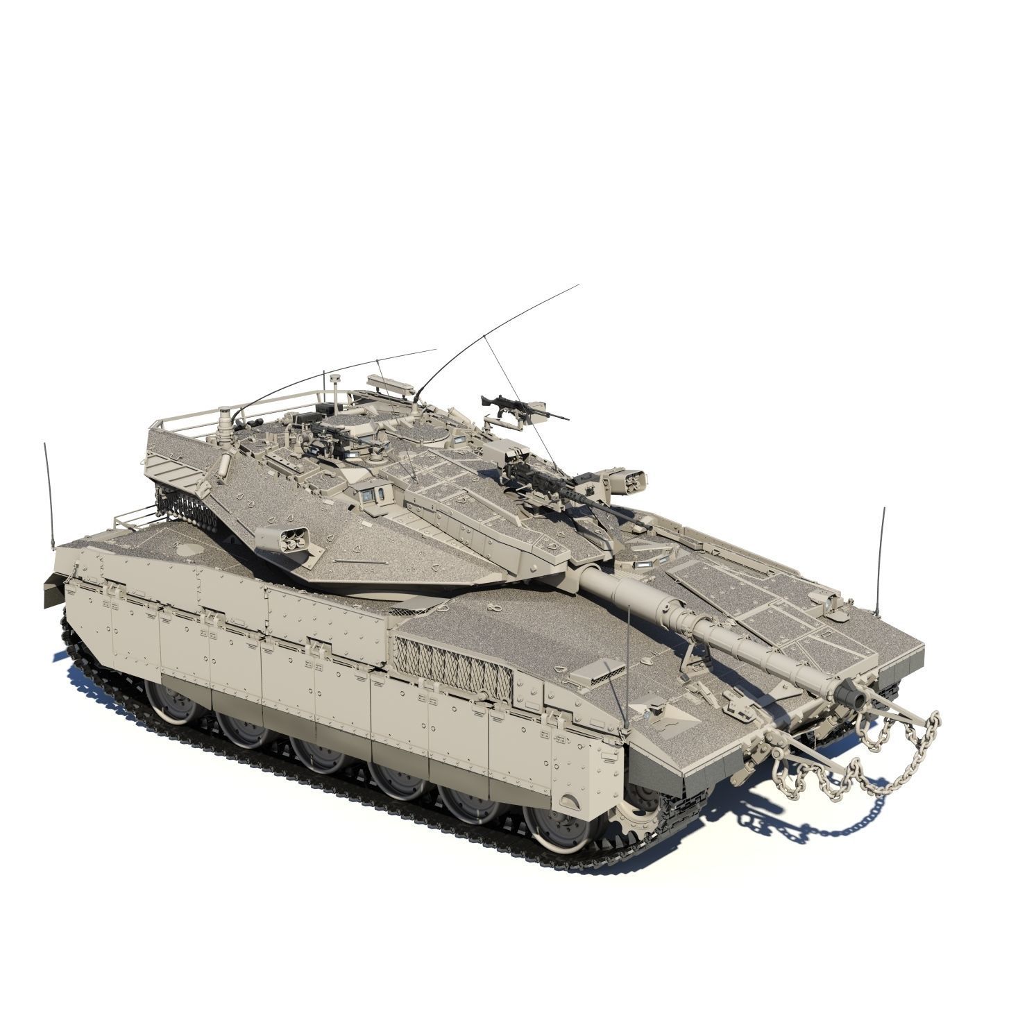Merkava Mk2D 3D model animated | CGTrader
