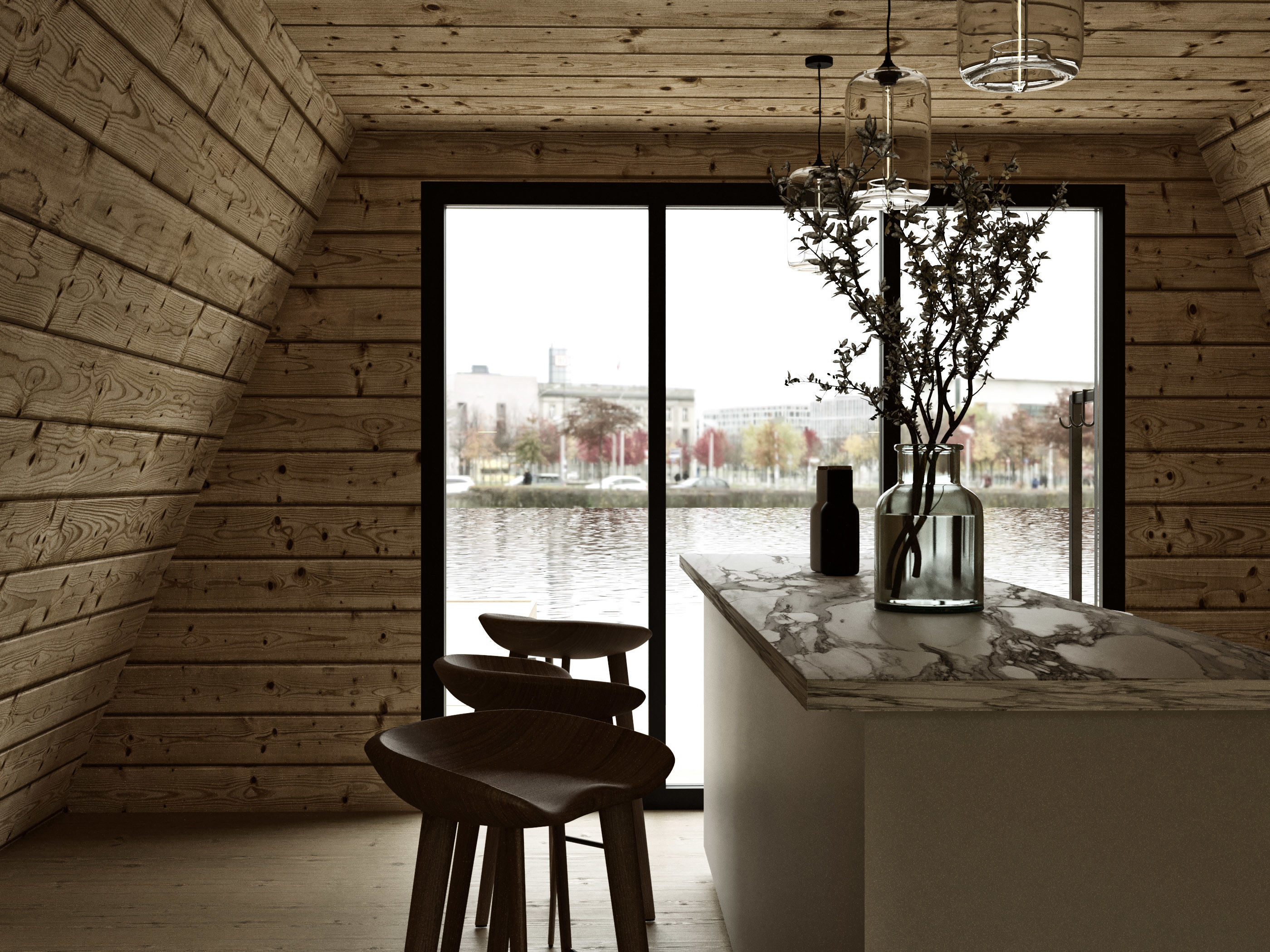 Lake House in the Forest 3D model | CGTrader