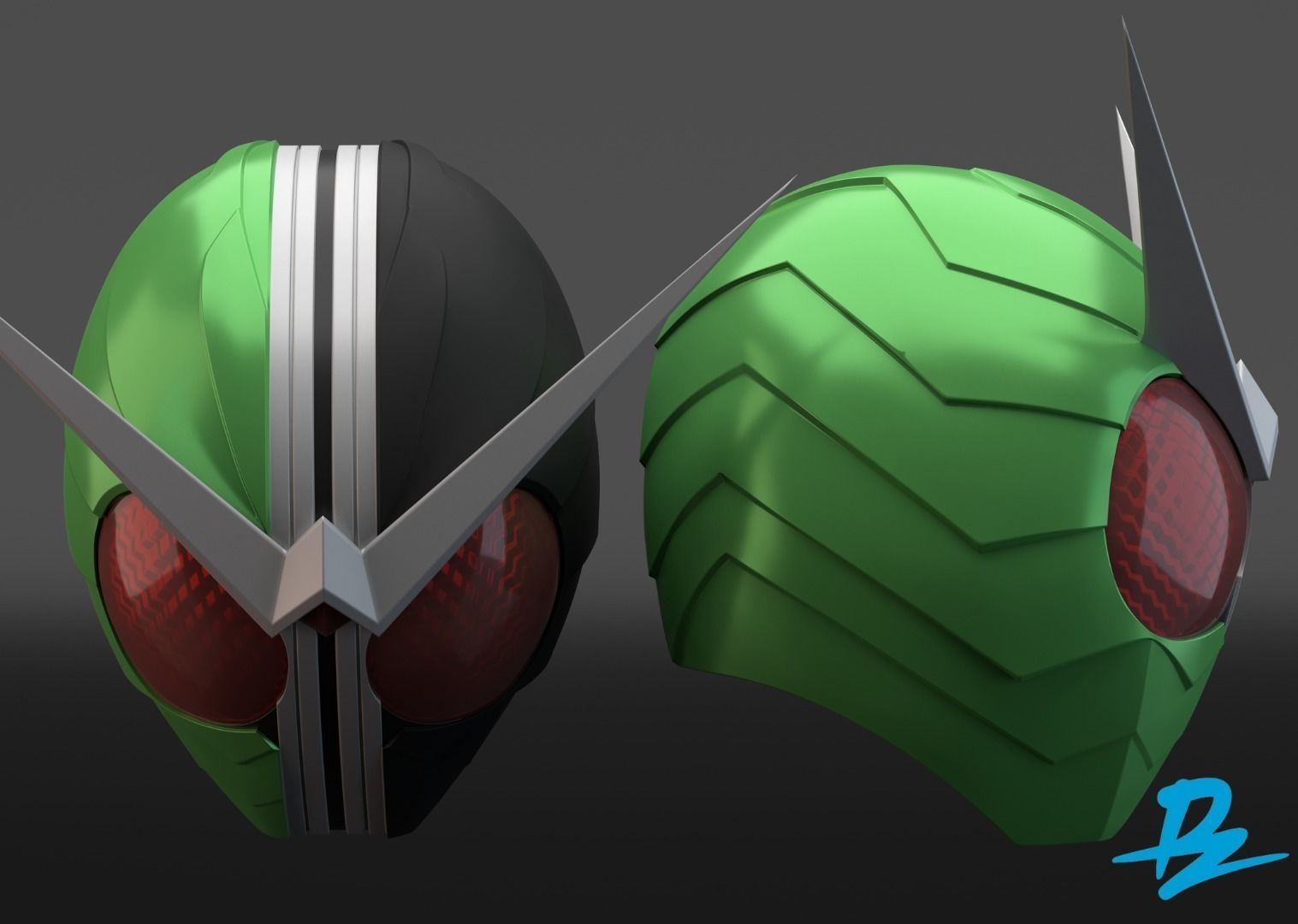 Kamen Rider W 3D model 3D printable | CGTrader