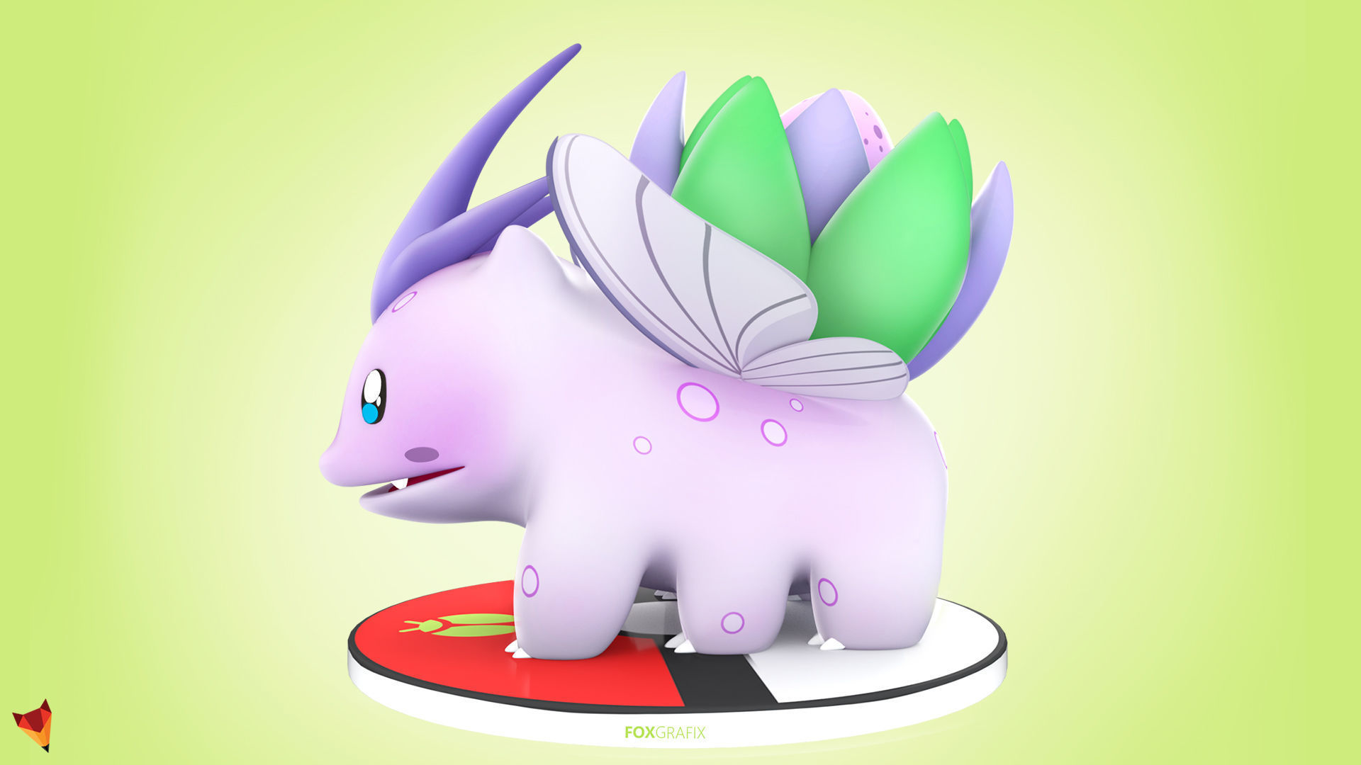 3D model Pokemon Bulbasaur Bug Type Concept VR / AR / low-poly | CGTrader