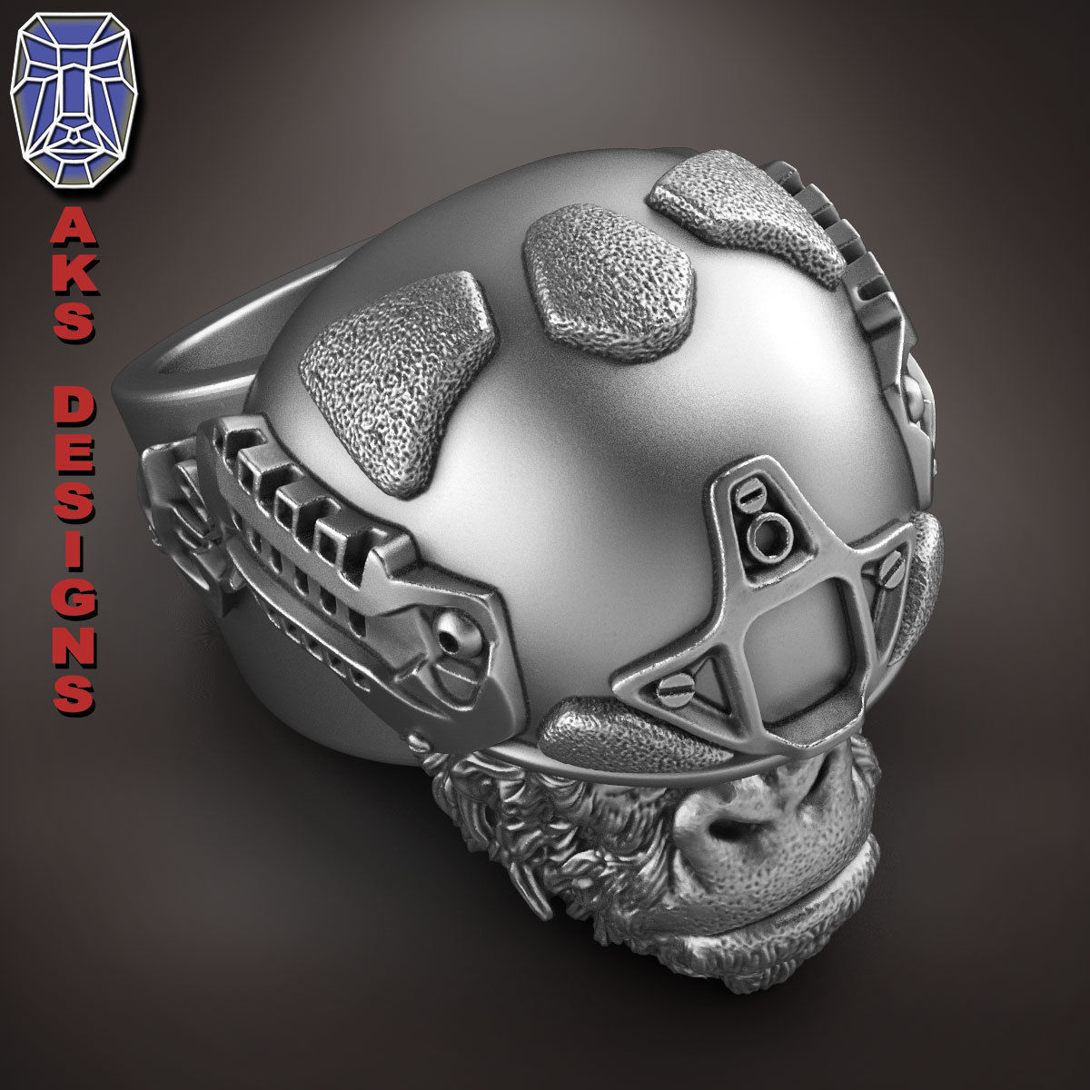 Animal Ring jewelry Army soldier guerilla v1 3D model 3D printable ...
