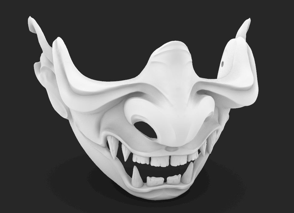 Oni Mask 3D model 3D printable | CGTrader