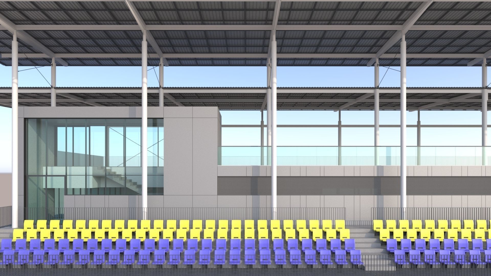 athletic sport pavilion 3D model | CGTrader