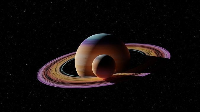 Stylized Planet system 4K free VR / AR / low-poly 3D model | CGTrader