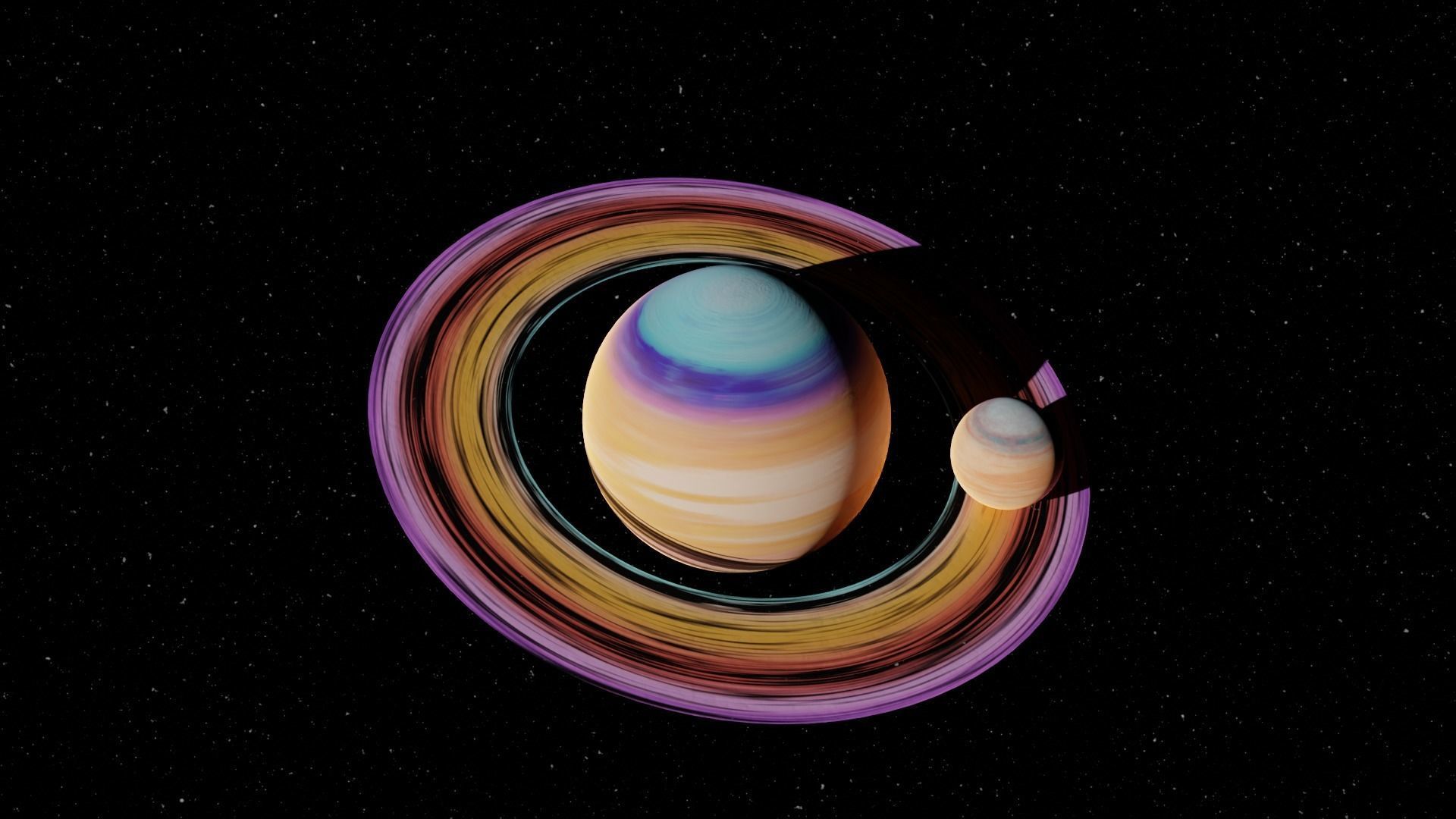 Stylized Planet system 4K free VR / AR / low-poly 3D model | CGTrader