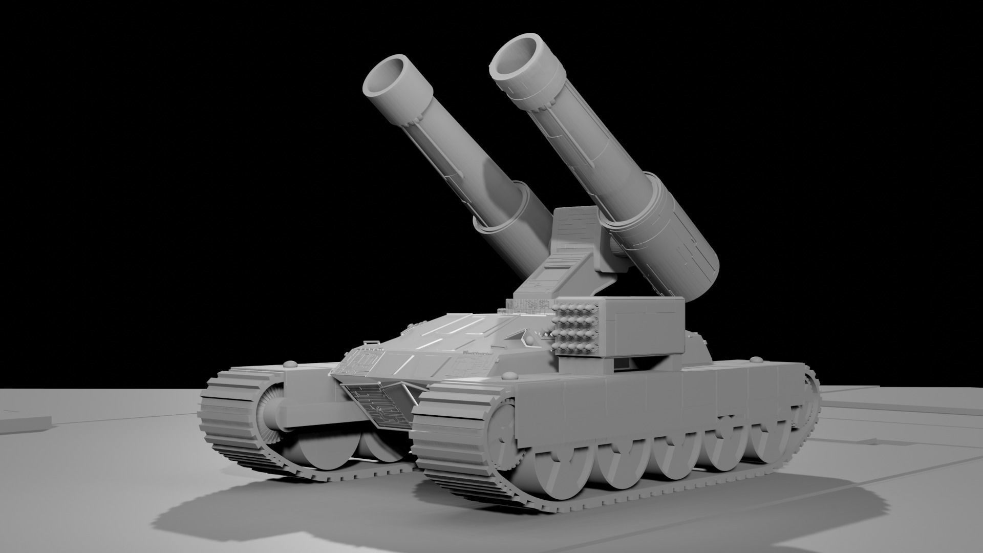 3D model Sci fi tank with floor VR / AR / low-poly | CGTrader