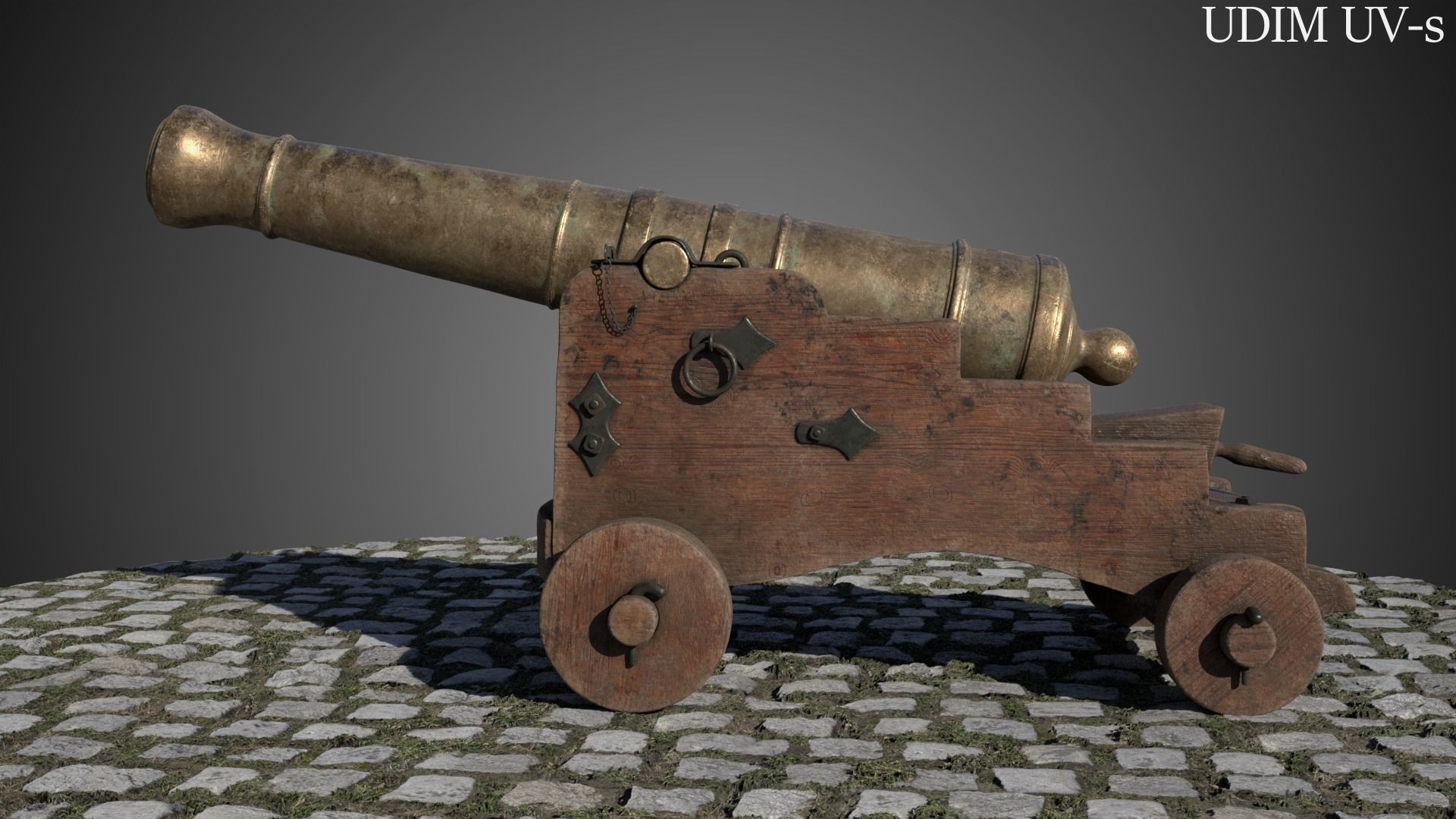 Bronze 6 Pounder Saker Cannon 1780 3D model | CGTrader