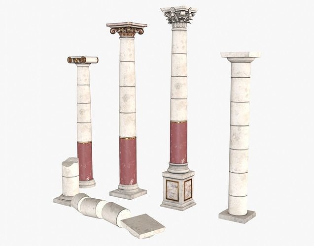 3D model Columns Modular 02 VR / AR / low-poly | CGTrader