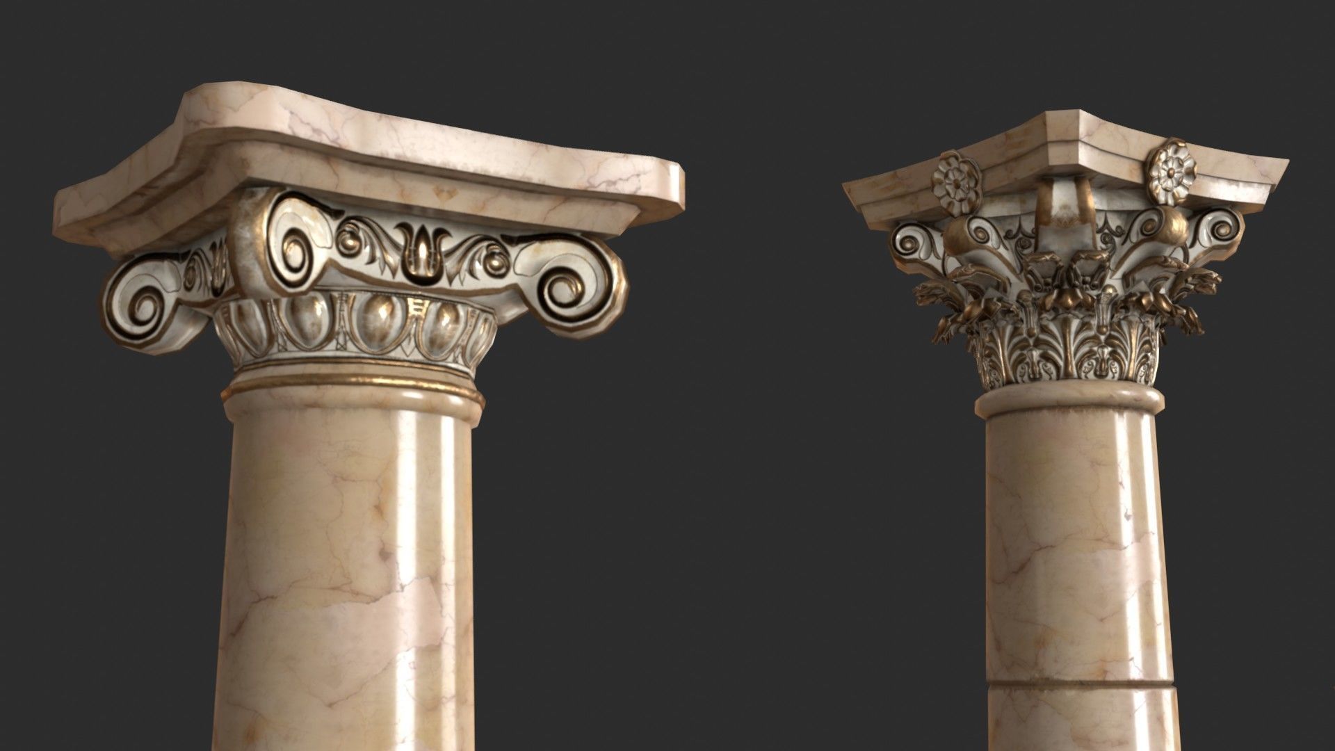 3D model Columns Modular 03 VR / AR / low-poly | CGTrader