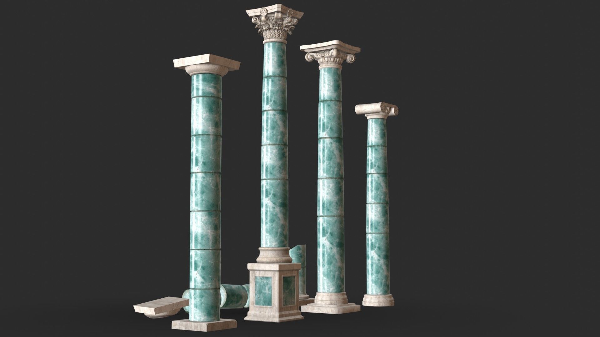 3D model Columns Modular 04 VR / AR / low-poly | CGTrader