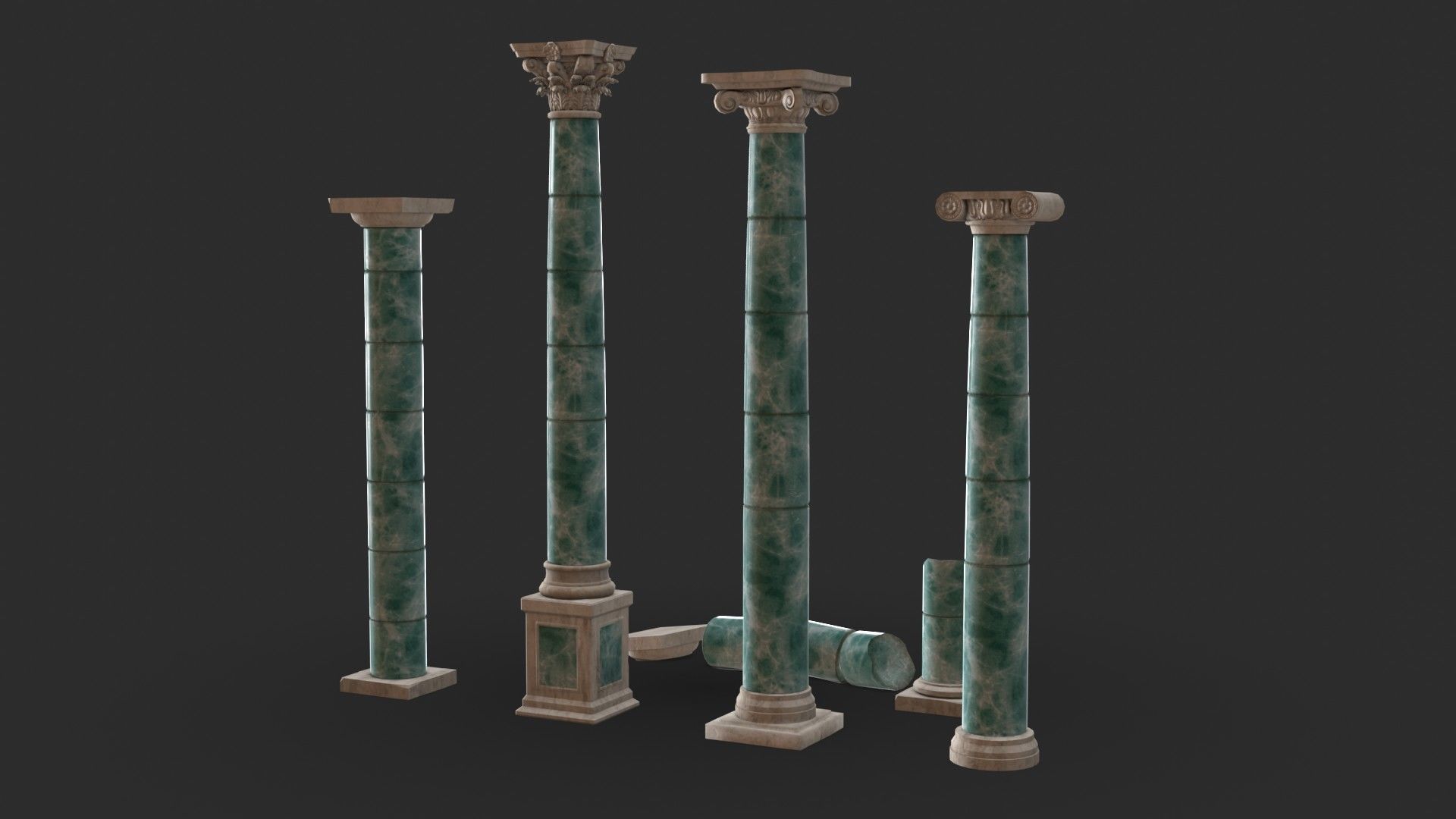 3D model Columns Modular 04 VR / AR / low-poly | CGTrader