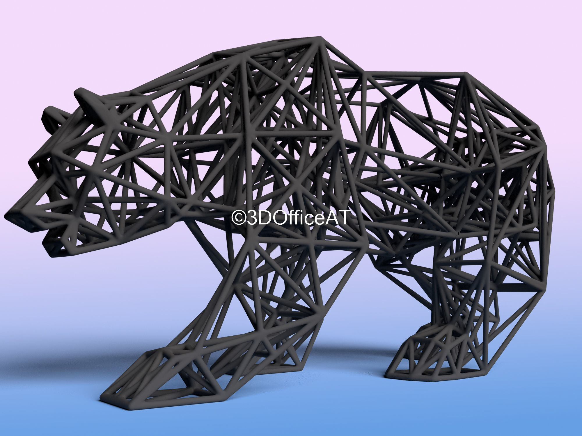 BEAR - WIRE ART - SLA PRINT 3D model 3D printable | CGTrader