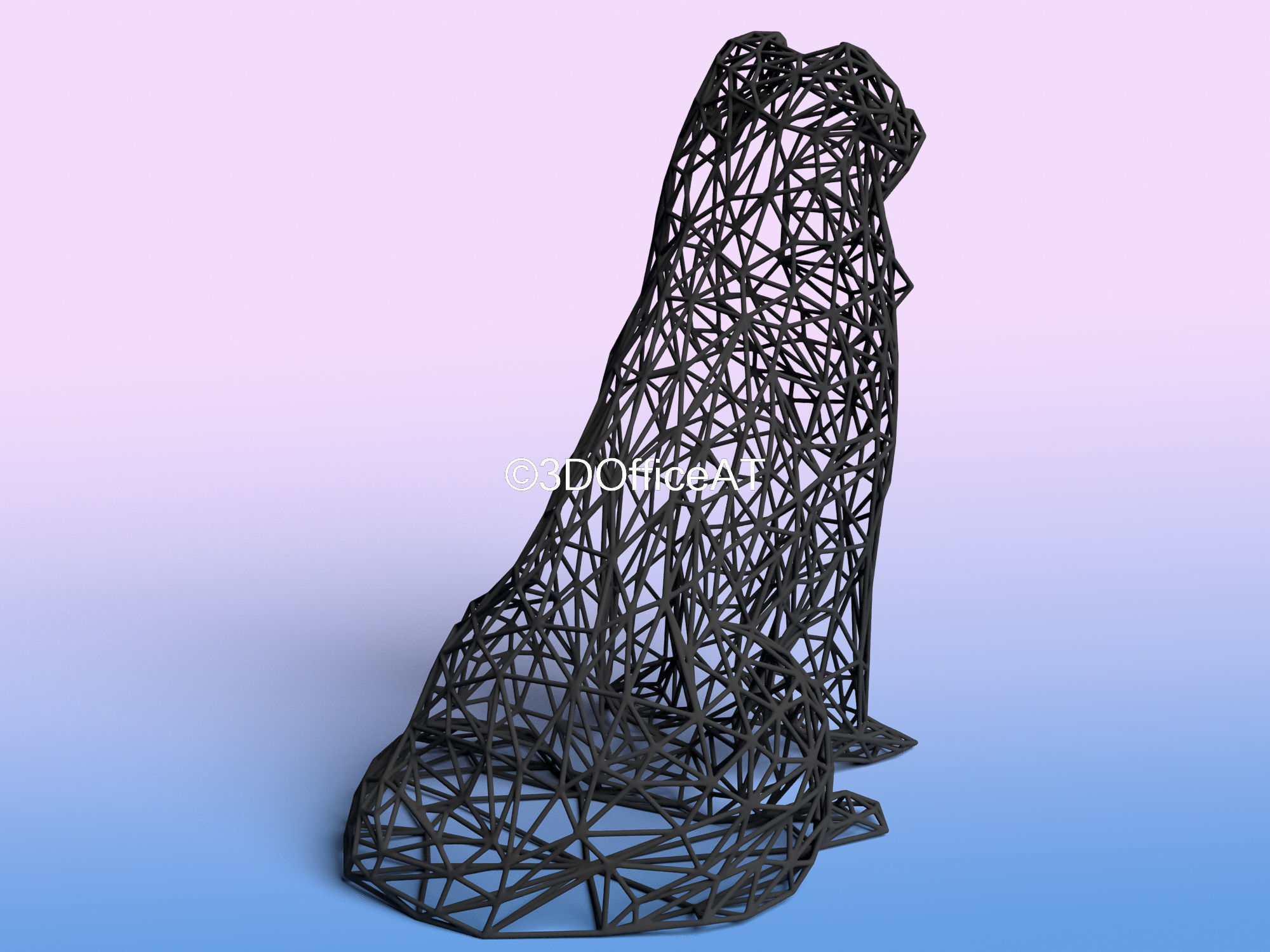 COLLIE DOG - WIRE ART - SLA PRINT 3D model 3D printable | CGTrader