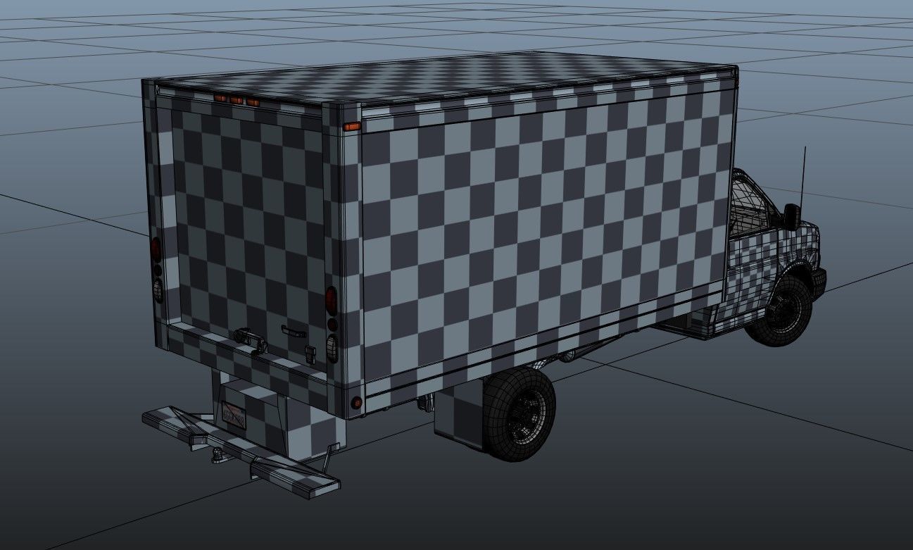 3D model 2010 Industrial box van VR / AR / low-poly | CGTrader