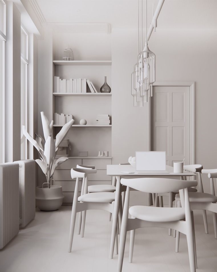 DINING AREA 001 3D MODEL AND SCENE SCANDINAVIAN INTERIORS 3D model | CGTrader