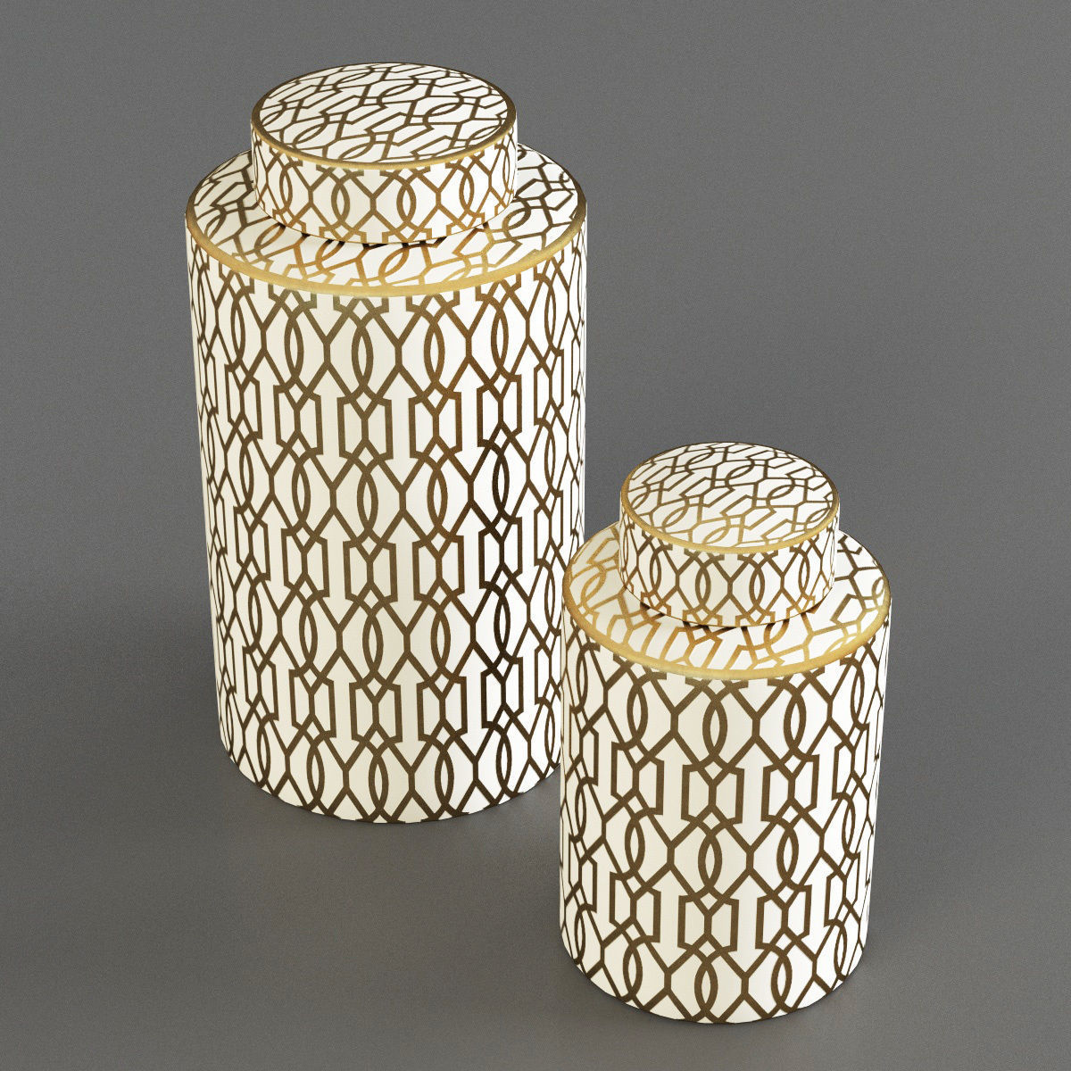 Decorative canisters 3D model | CGTrader