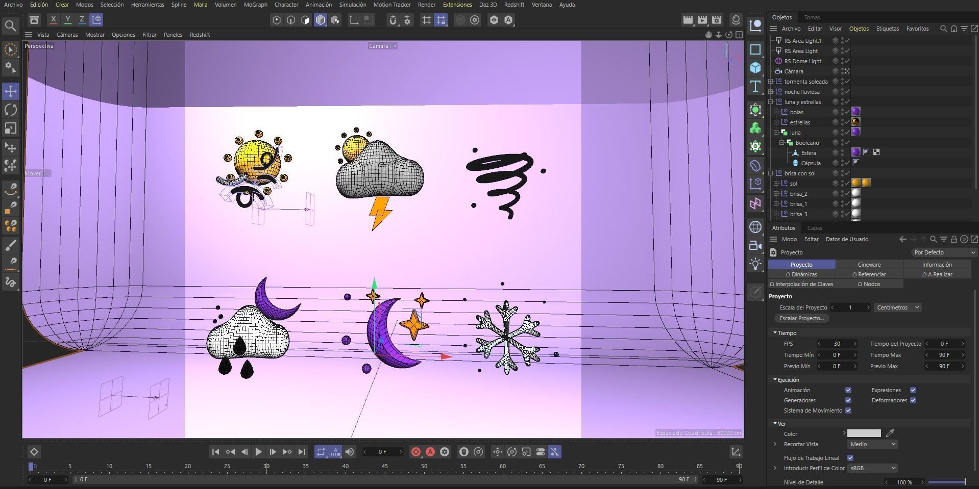 Weather icons 3D model | CGTrader