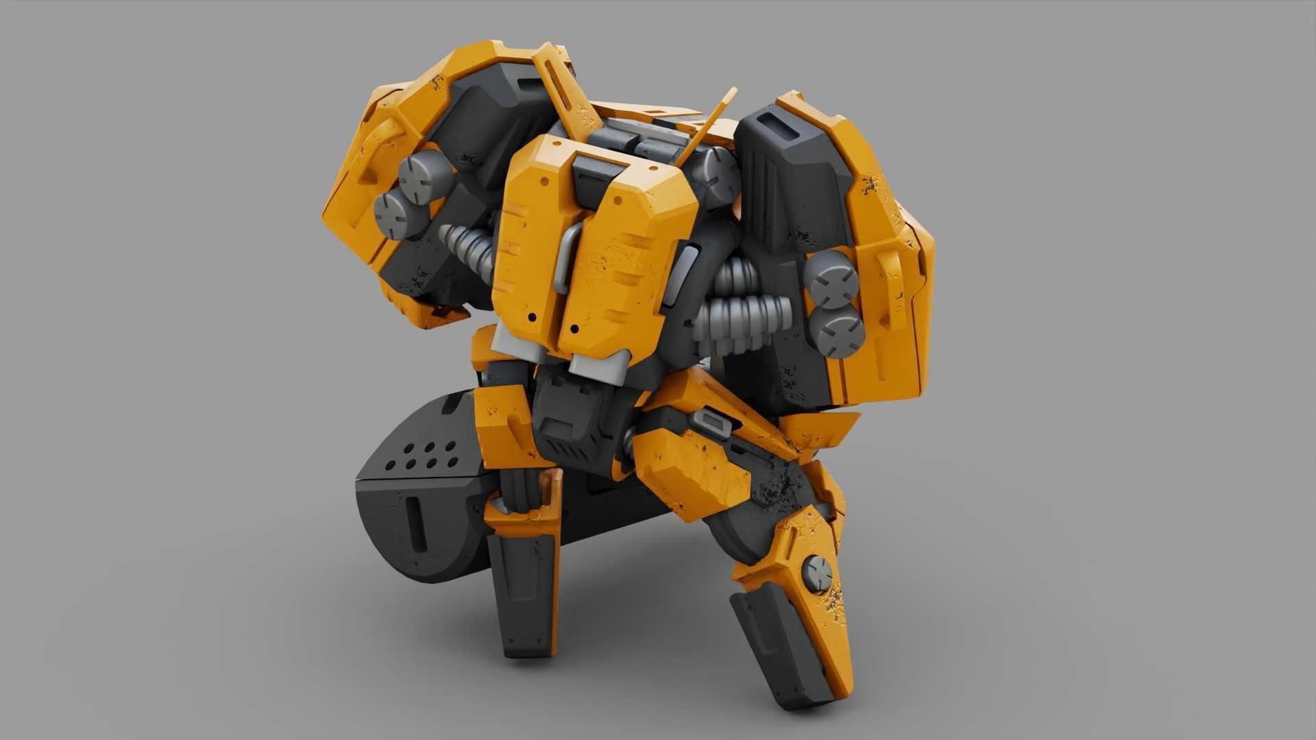 BIOMECH BOT RIGGED 3D model rigged | CGTrader