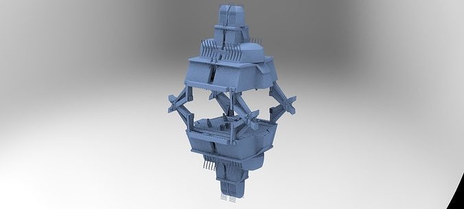 Floating cyberpunk tower 10 3D model | CGTrader