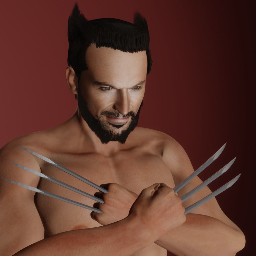 3D model Hugh jackman - x men VR / AR / low-poly | CGTrader