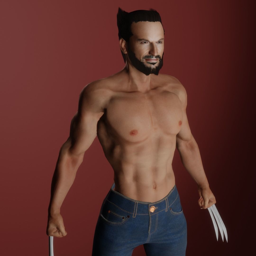 3D model Hugh jackman - x men VR / AR / low-poly | CGTrader