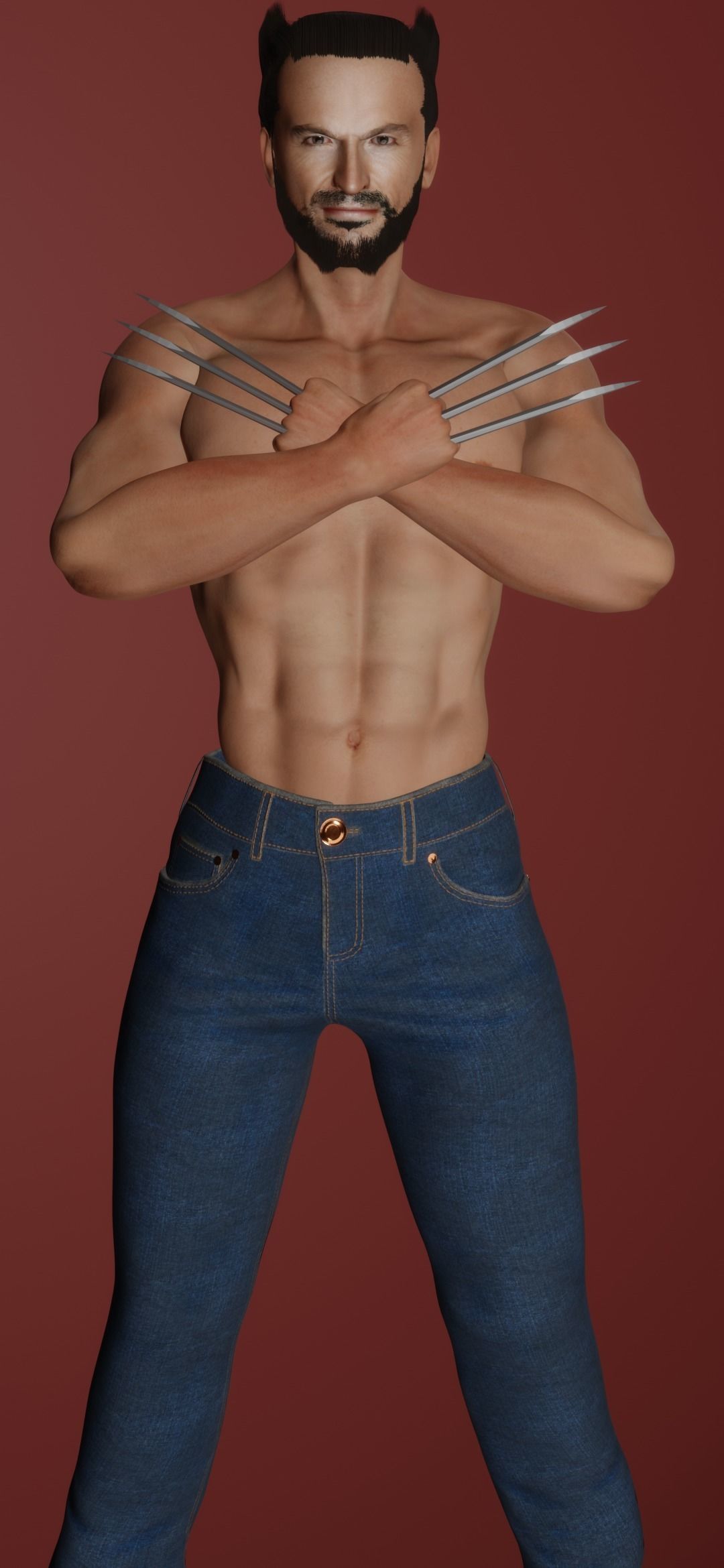 3D model Hugh jackman - x men VR / AR / low-poly | CGTrader