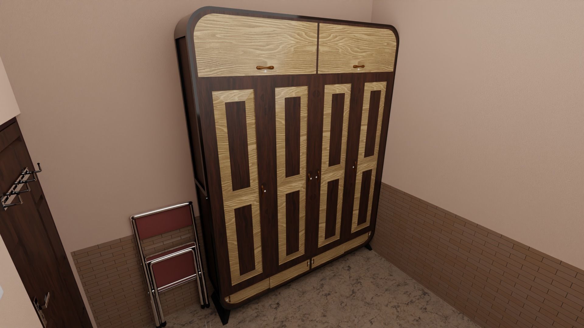3D model Minimalist Clothes wardrobe VR / AR / low-poly | CGTrader