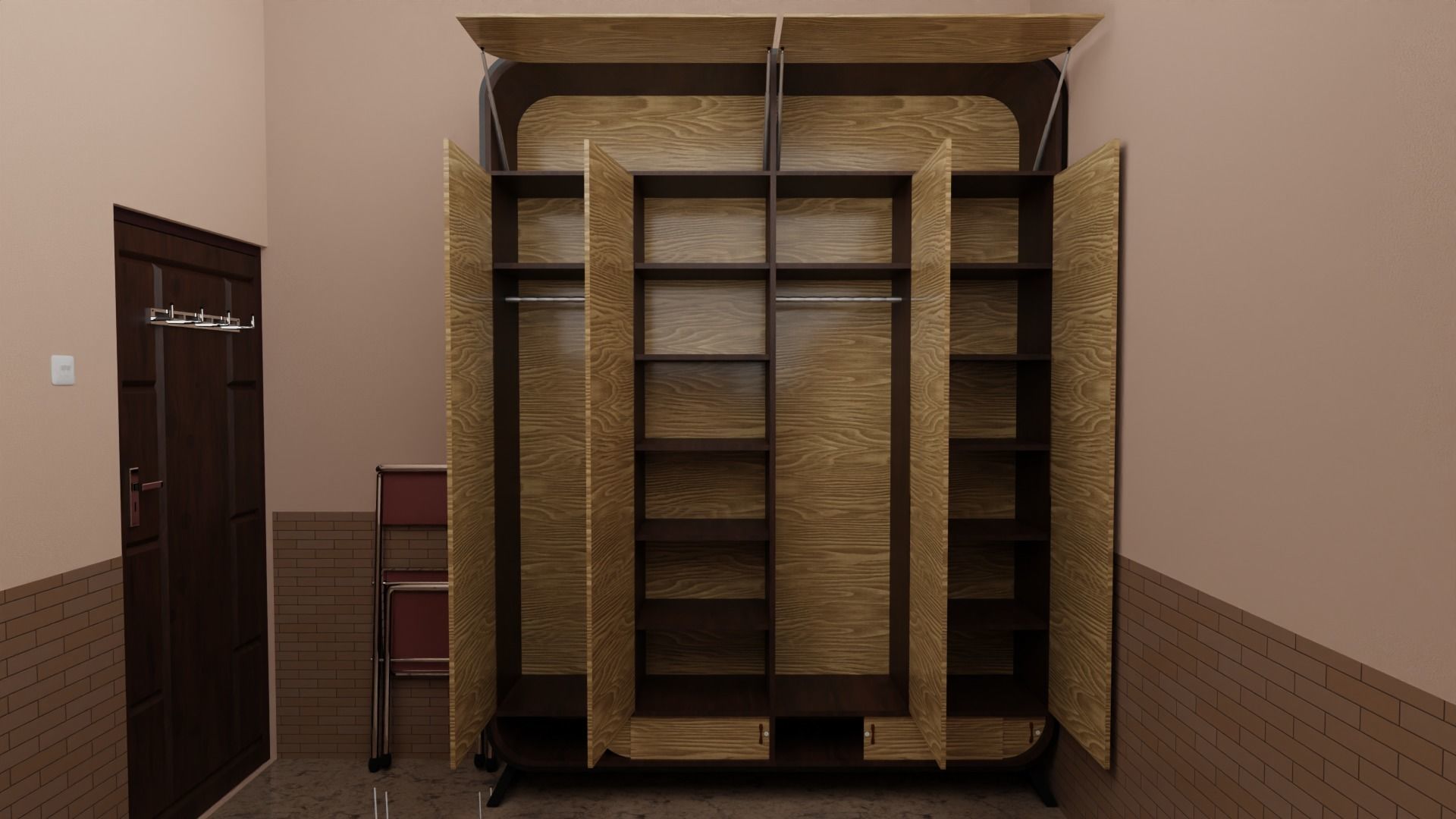 3D model Minimalist Clothes wardrobe VR / AR / low-poly | CGTrader