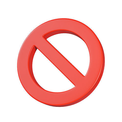 No symbol 3D model | CGTrader