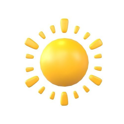 3D model Cartoon Sun V2 001 VR / AR / low-poly | CGTrader