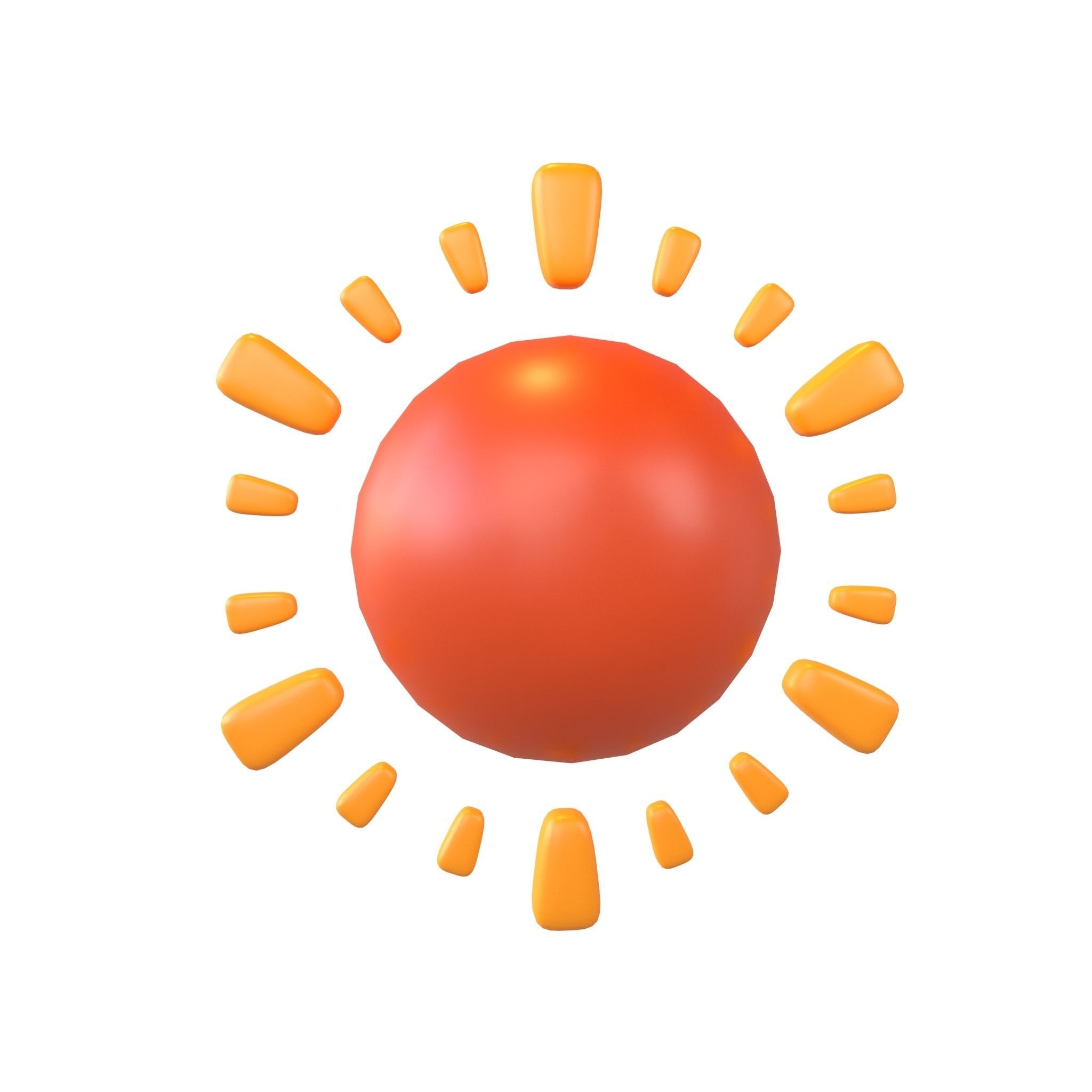 3D model Cartoon Sun V2 003 VR / AR / low-poly | CGTrader