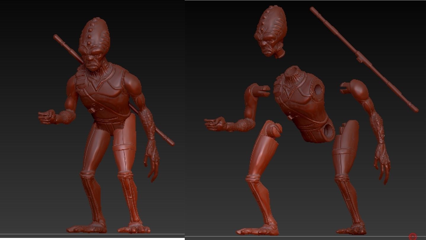 articulated Noghri Hunter Rukh 3D model 3D printable | CGTrader