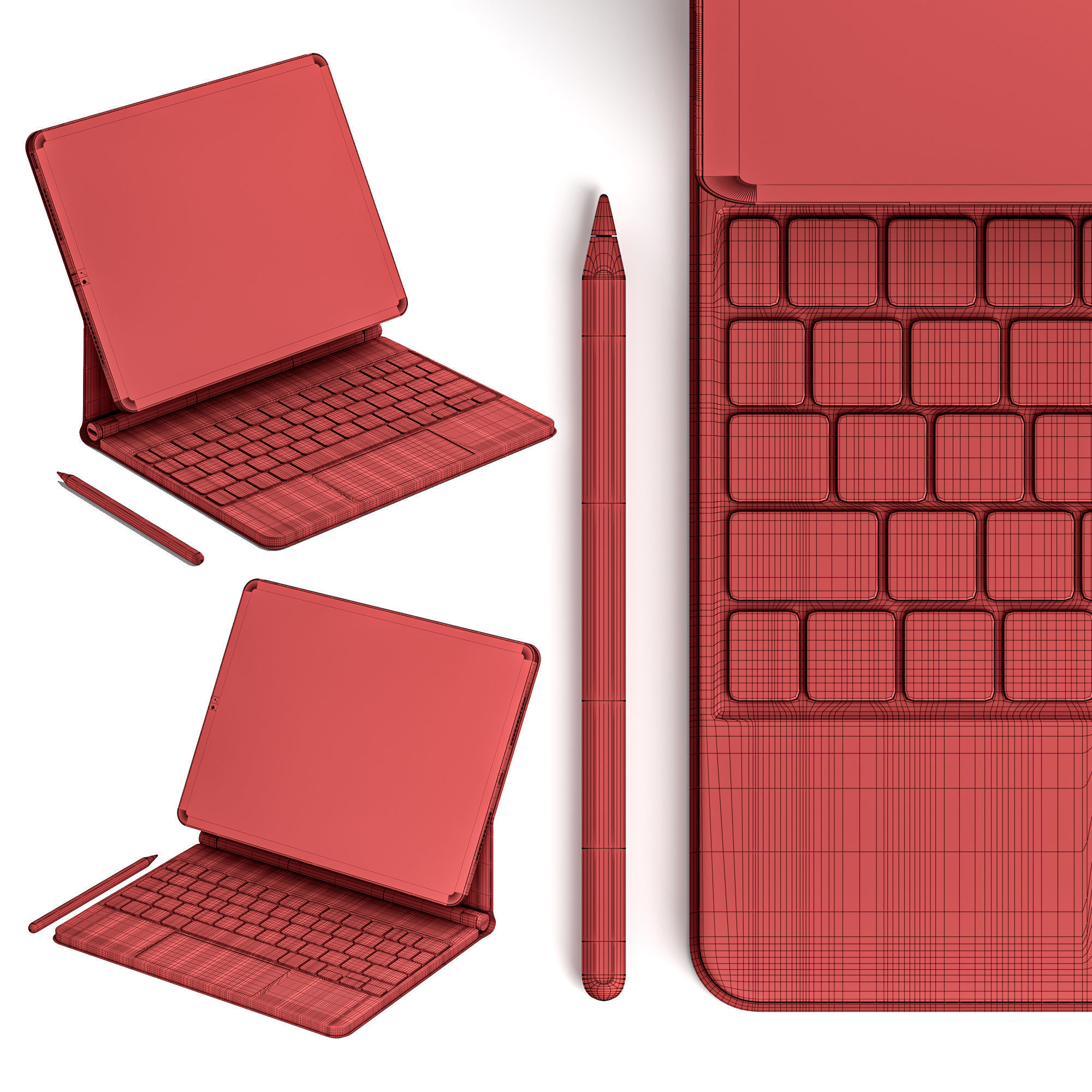 Apple iPad Pro Set 3D model | CGTrader