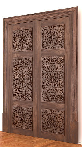 Islamic patterned door 3D model | CGTrader