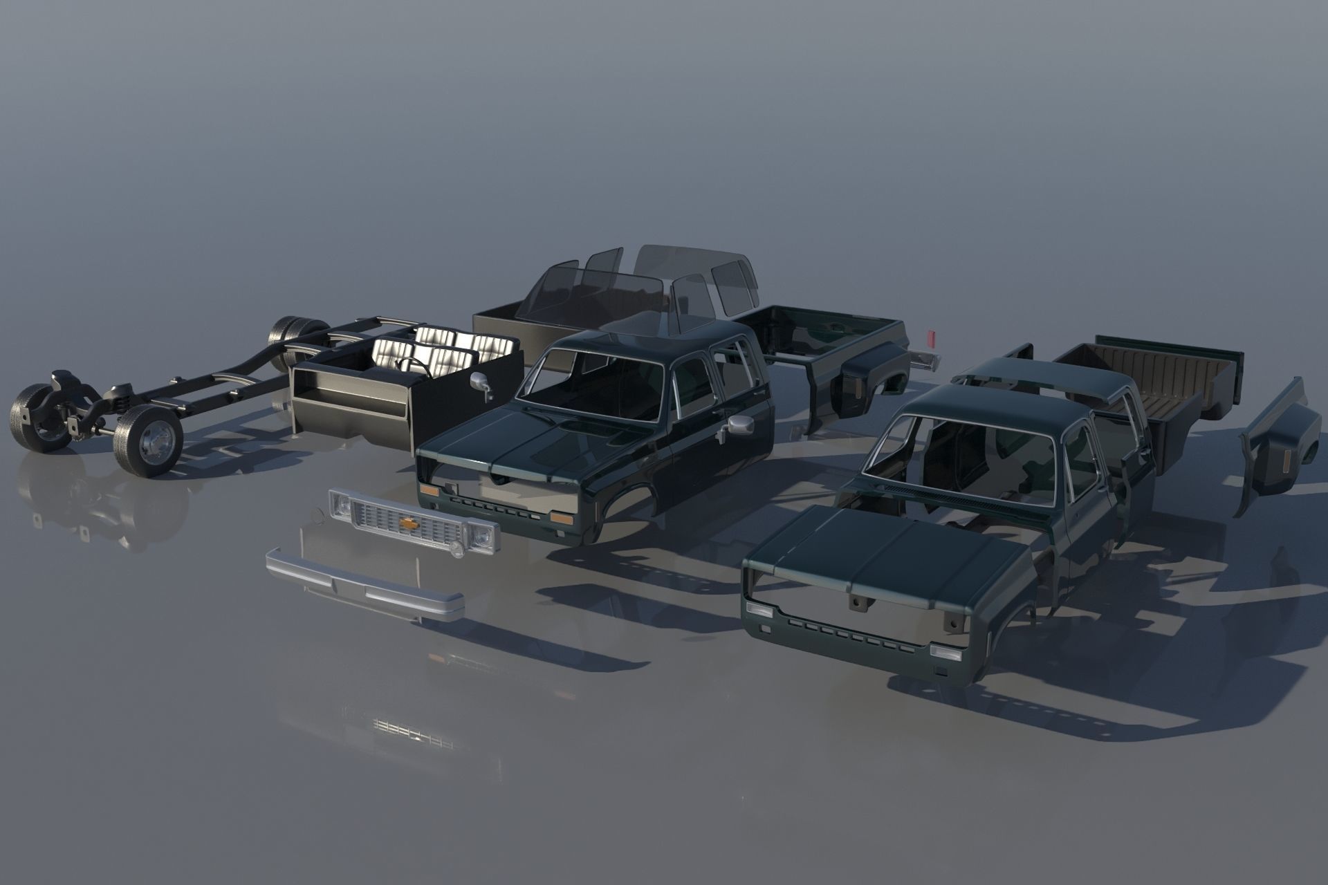 Chevrolet C30 Crew Cab 1975 3D model 3D printable | CGTrader