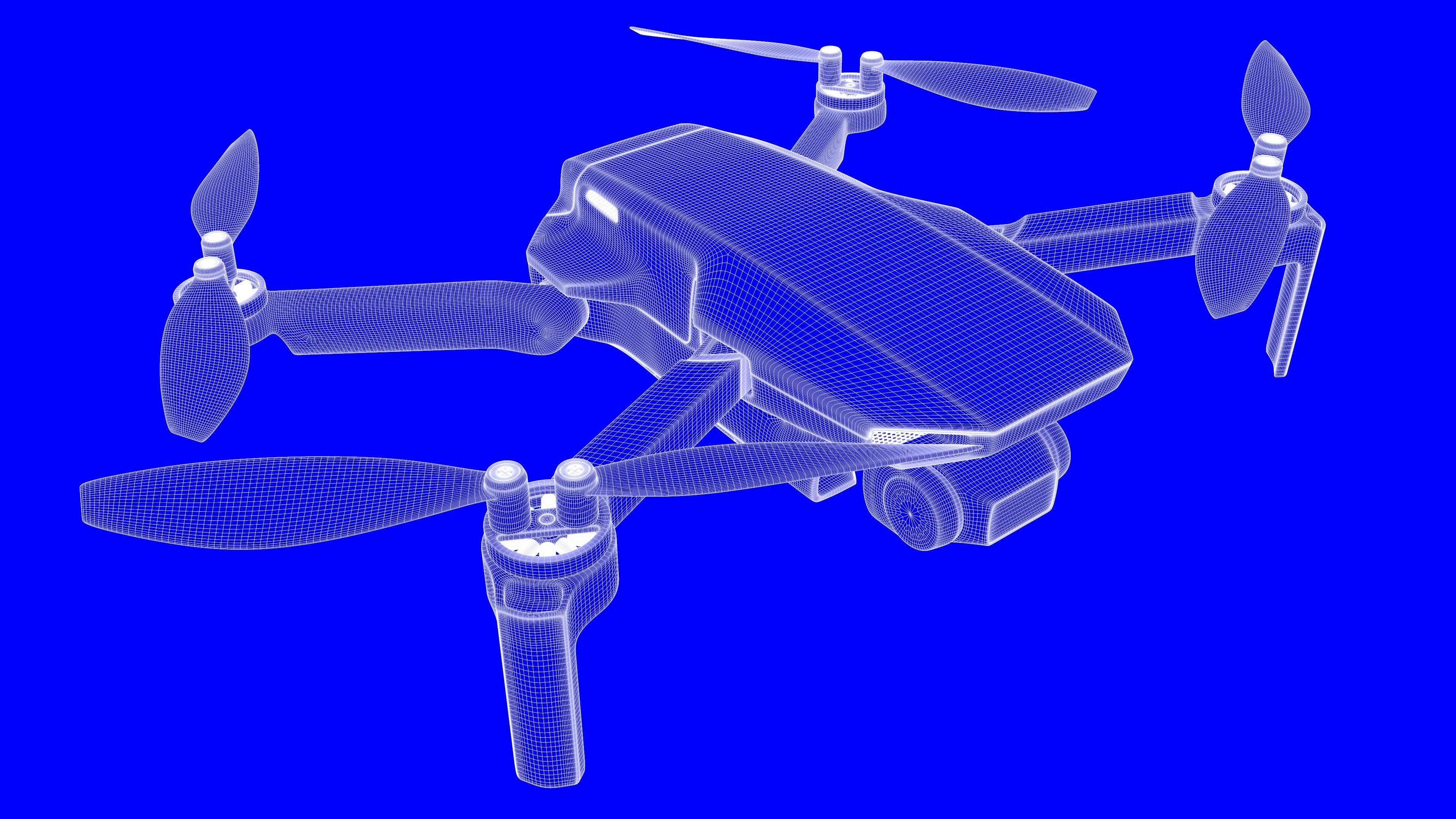 Drone DJI Mini 2 3D model rigged | CGTrader