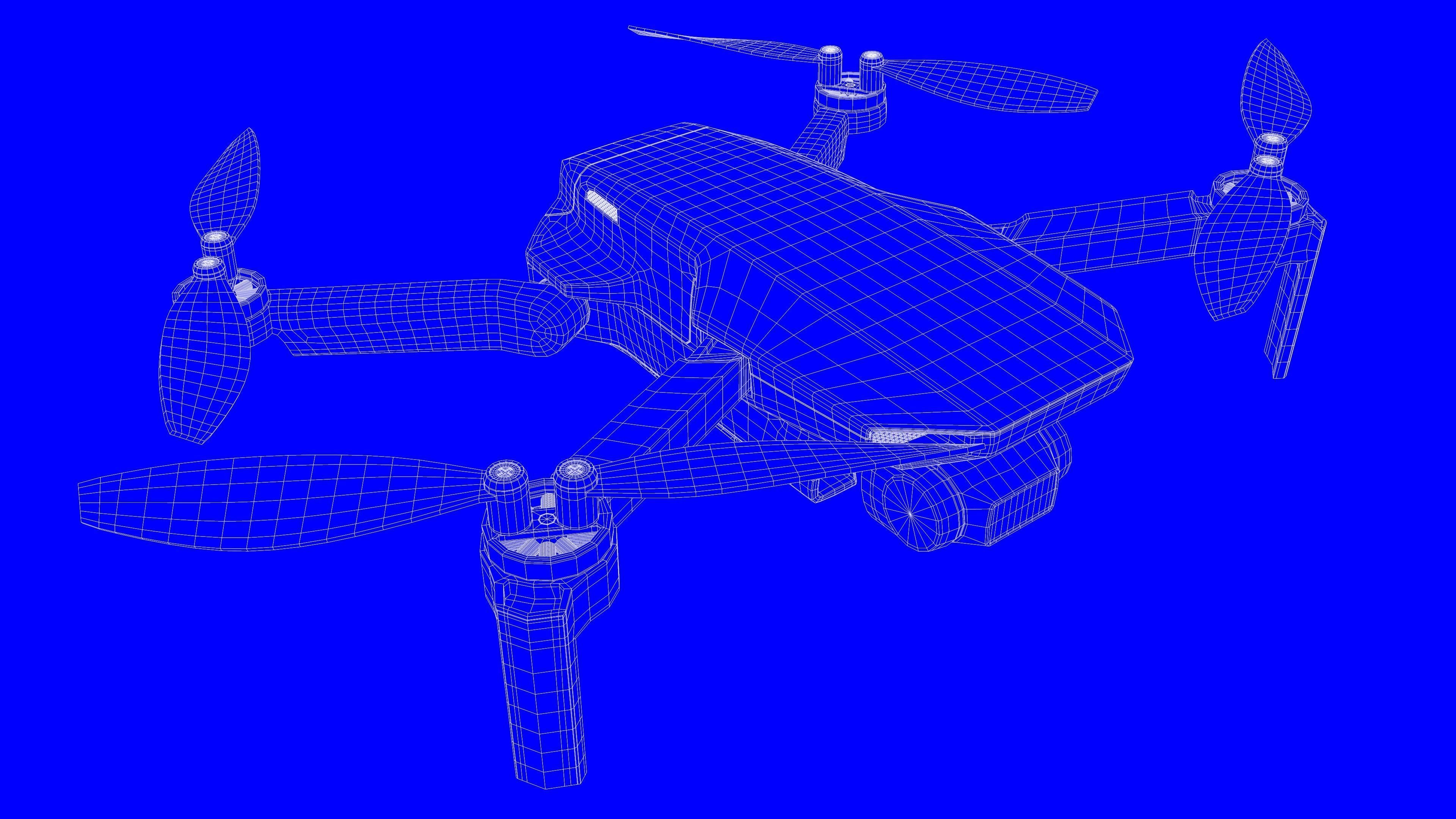 Drone DJI Mini 2 3D model rigged | CGTrader