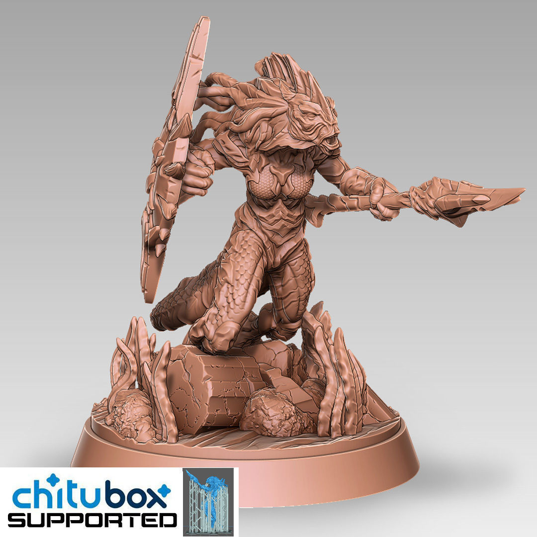 Scifi Fantasy Minis Thirteen 3D printable characters and bases 3D model ...