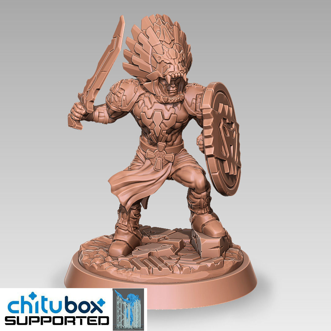 Scifi Fantasy Minis Thirteen 3D printable characters and bases 3D model ...