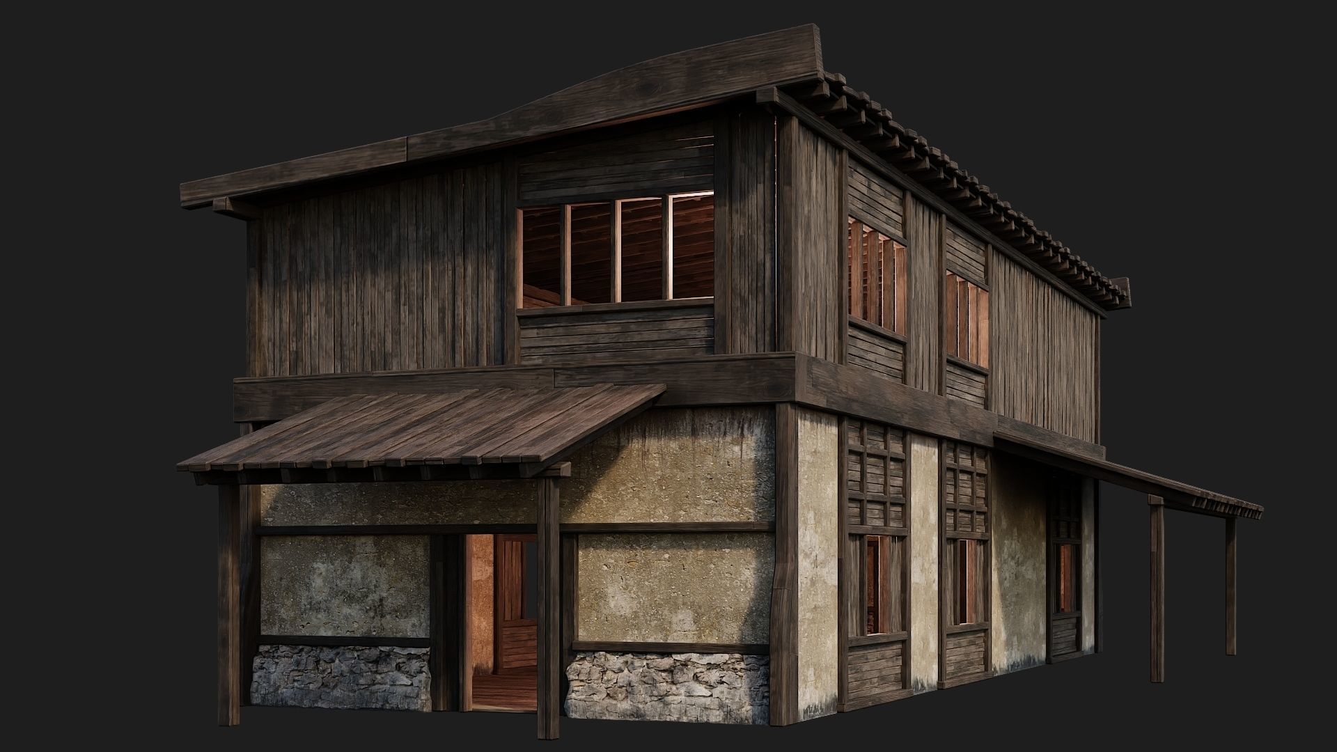 3D model Old Building 4K Textures GameReady 177 VR / AR / low-poly ...