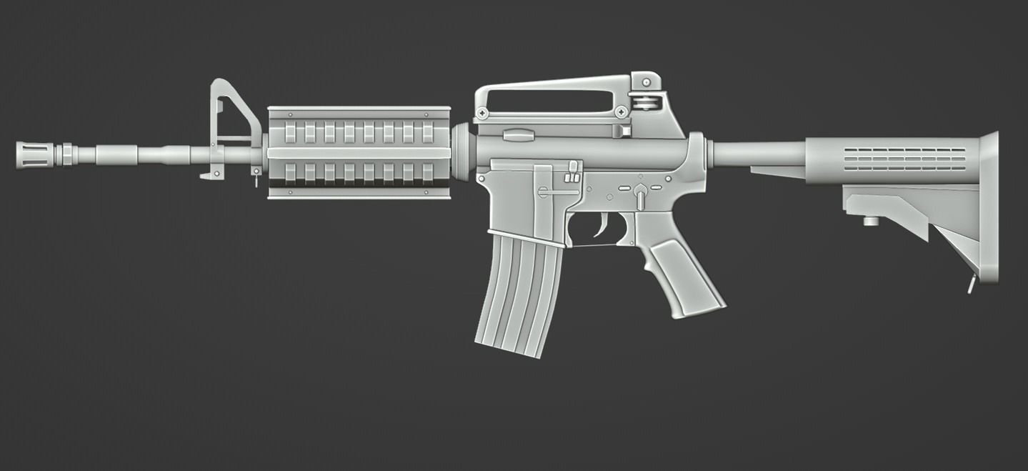 3D model M4A1 Cabine Gun VR / AR / low-poly | CGTrader